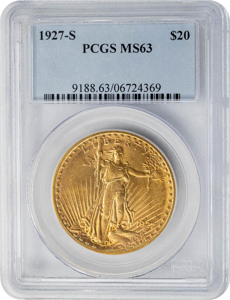 Collectors Corner - 1927-S $20 MS63 PCGS - #69353905