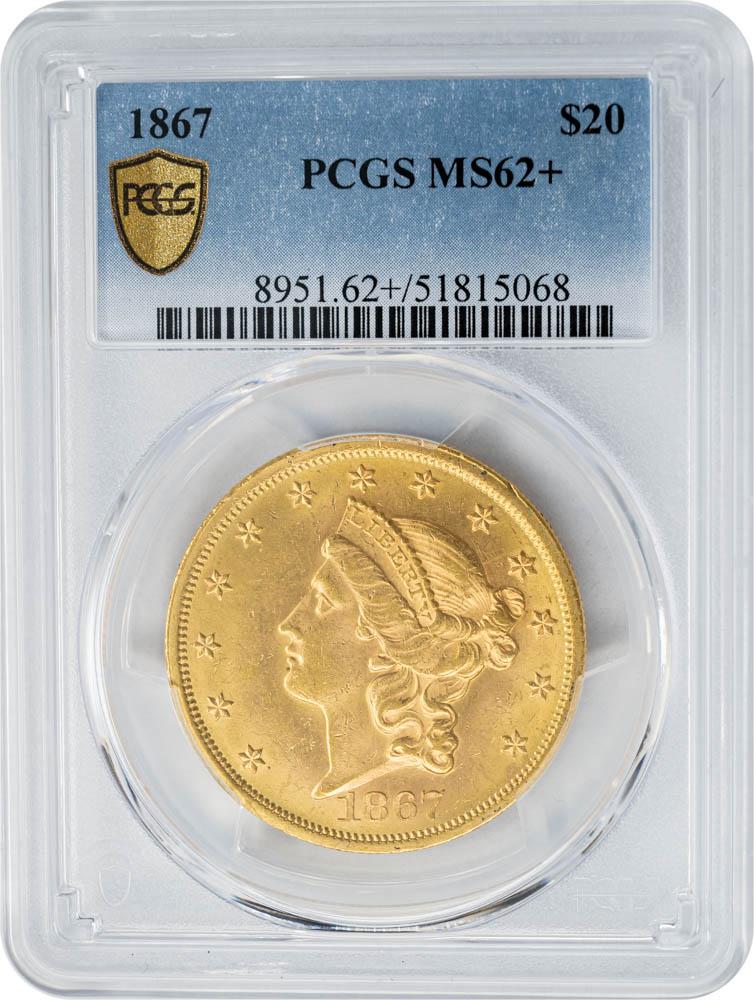 Collectors Corner - 1867 $20 MS62+ PCGS - #69760861